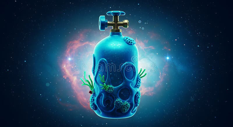 A Futuristic Deep Space Oxygen Tank Design Stock Illustration ...
