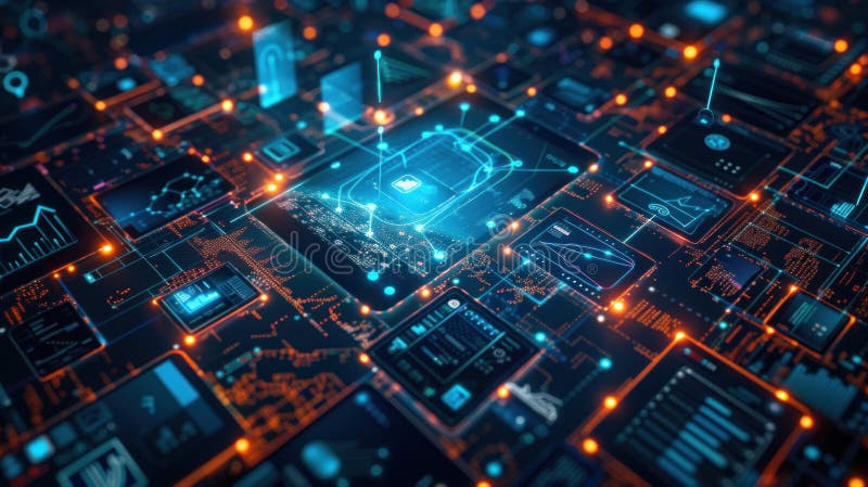 Glowing Interfaces Stock Illustrations – 271 Glowing Interfaces Stock ...