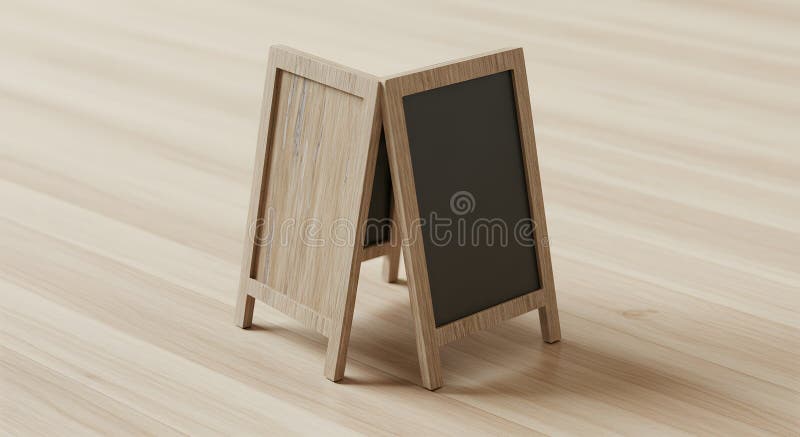 Wooden a-Frame Chalkboard Mockup Stock Photo - Image of grain, indoor ...
