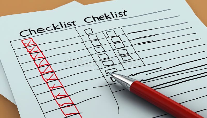 Completed Checklist stock illustration. Illustration of screenshot ...