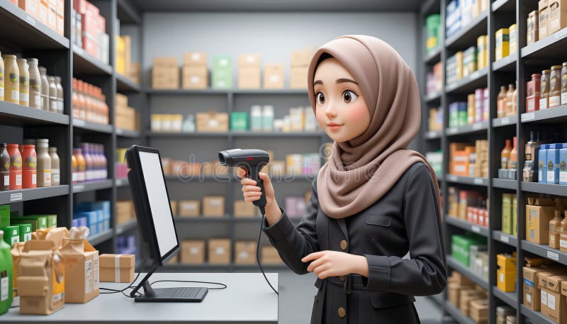 AI-Generated Cashier in a Store Stock Photo - Image of automated ...