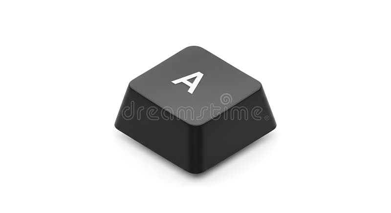 Isolated Black Keyboard Key a Stock Illustration - Illustration of ...