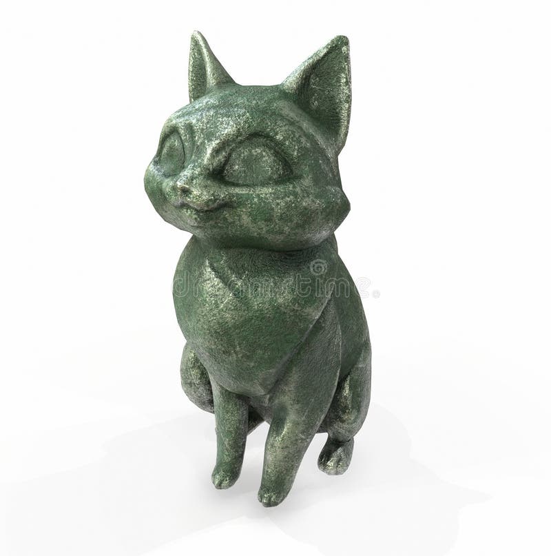 Gold Cat Statue 3d Stock Illustrations – 96 Gold Cat Statue 3d Stock ...