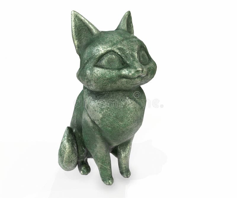 Gold Cat Statue 3d Stock Illustrations – 96 Gold Cat Statue 3d Stock ...