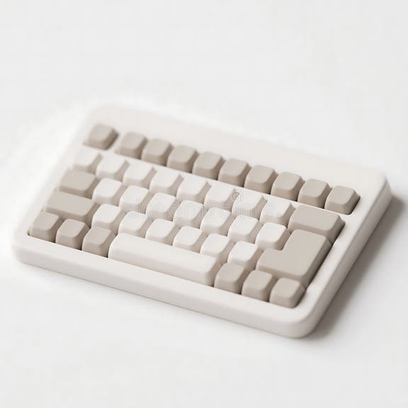 3D Keyboard Icon with Soft Keys and Rectangular Body Stock Illustration ...