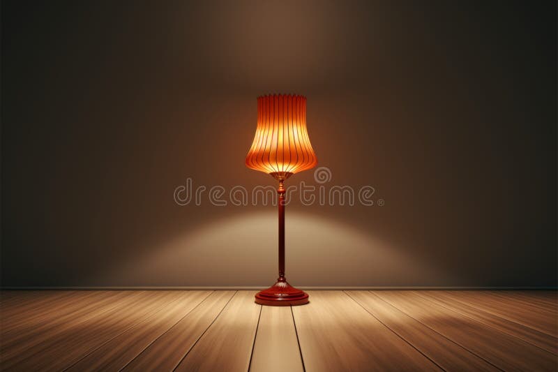 3D Rendered Lamp Illuminates an Empty Room, Casting Inviting Shadows ...