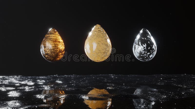3D-Rendered Liquid Droplets in Zero Gravity with Varying Textures ...