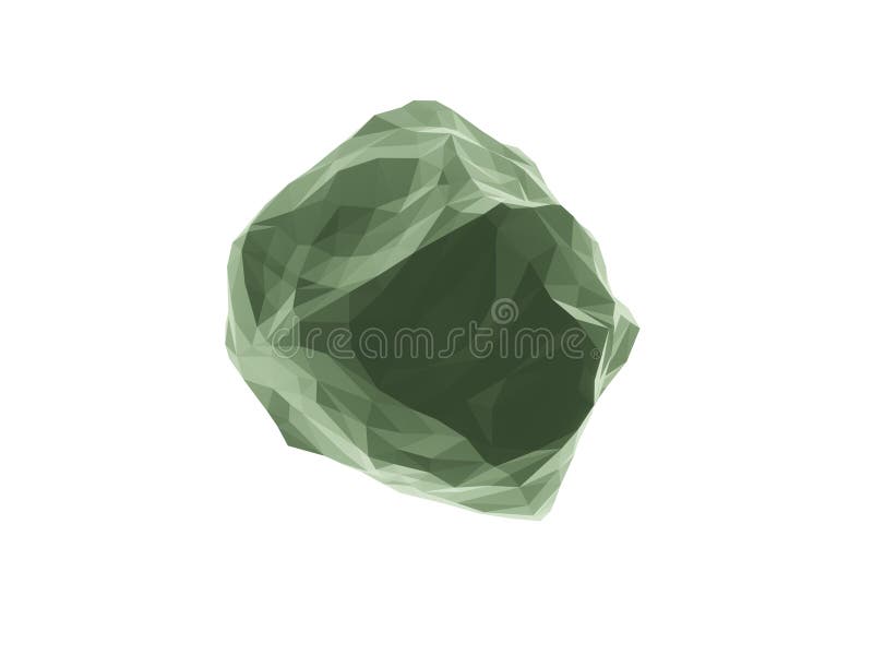 3D Low Polygon Stone Specimen. Rock Sample Isolated on White Background ...