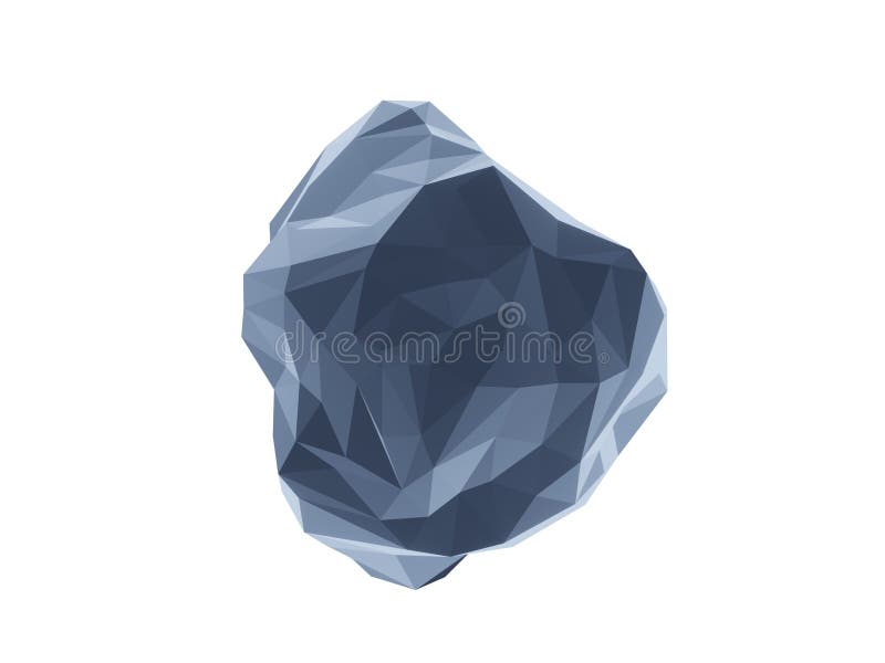 3D Low Polygon Stone Specimen. Rock Sample Isolated on White Background ...