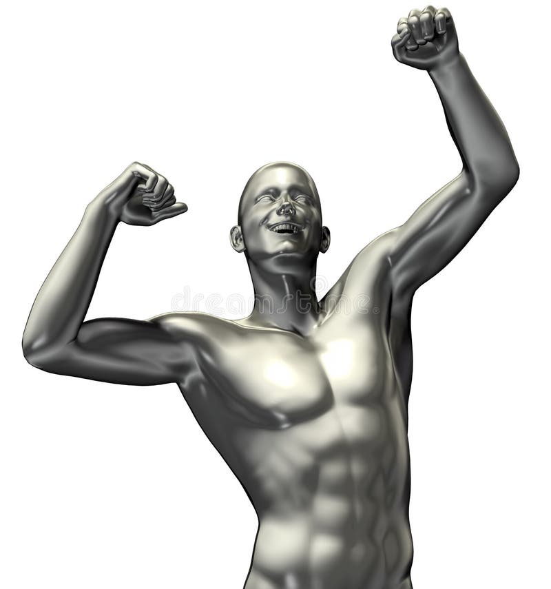 3d Rendered Man Illustration with Expression Stock Illustration ...