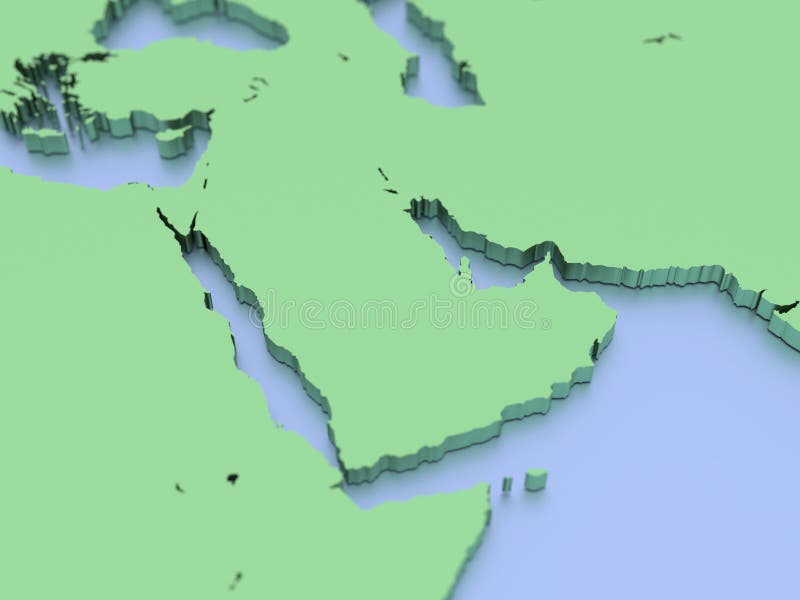 Arabian peninsula map stock vector. Illustration of egypt - 11905202