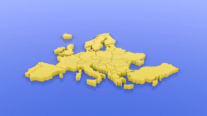 A 3D Rendered Map of Europe. 3D Rendered Illustration Stock Footage ...