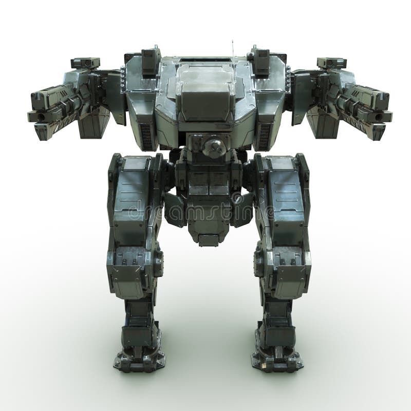 3d Rendered Mech Background Stock Illustration - Illustration of ...