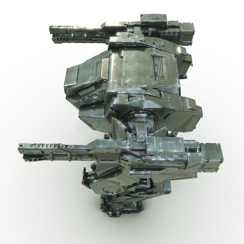 3d Rendered Mech Isolated Background Stock Illustration - Illustration ...