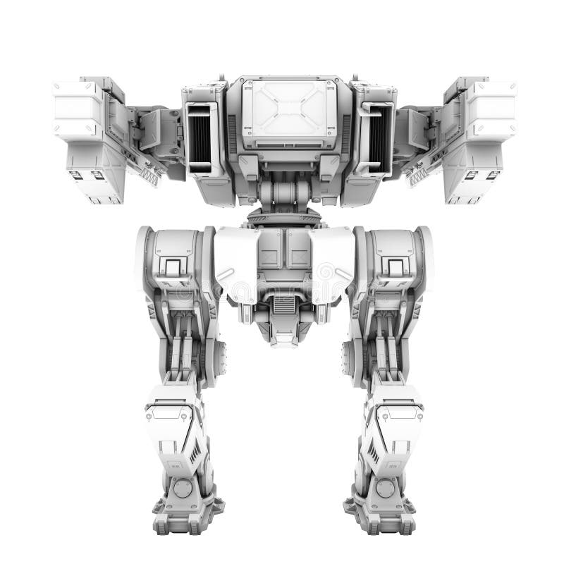 3d Rendered Mech Isolated Background Stock Illustration - Illustration ...