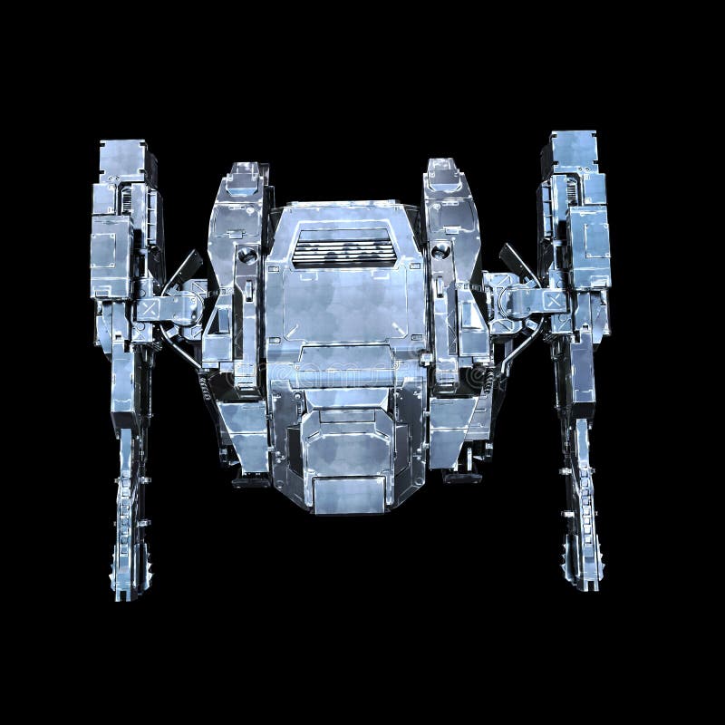 3d Rendered Mech Isolated Background Stock Illustration - Illustration ...