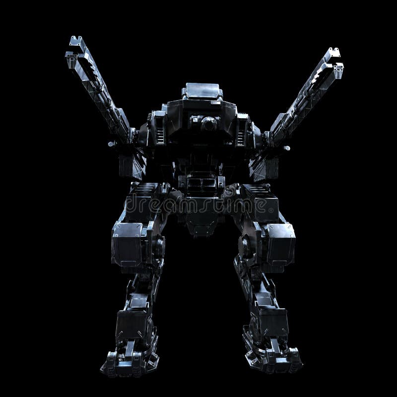 3d Rendered Mech Isolated Background Stock Illustration - Illustration ...