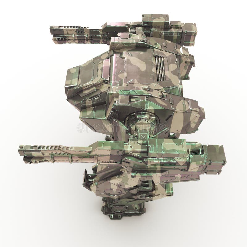 3d Rendered Mech Isolated Background Stock Illustration - Illustration ...