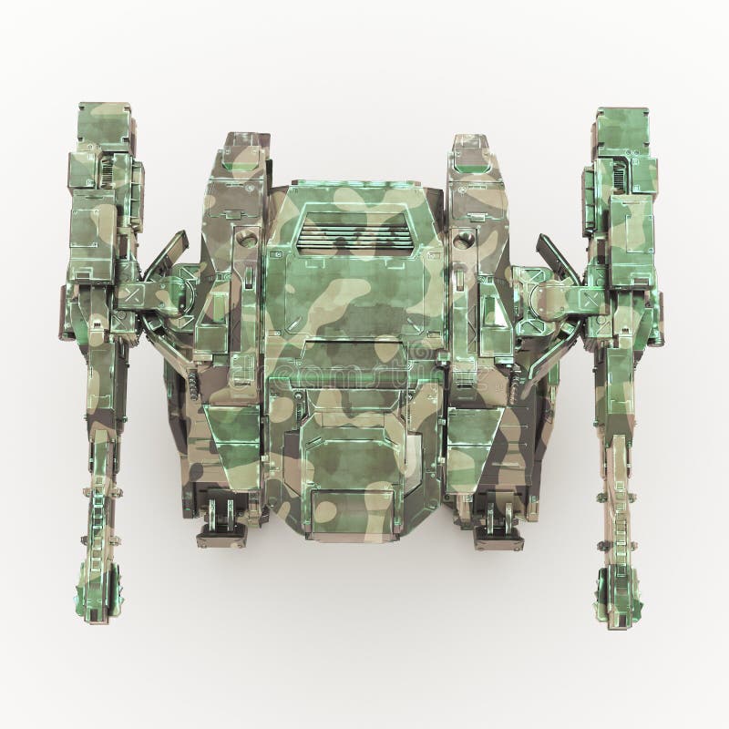 3d Rendered Mech Isolated Background Stock Illustration - Illustration ...