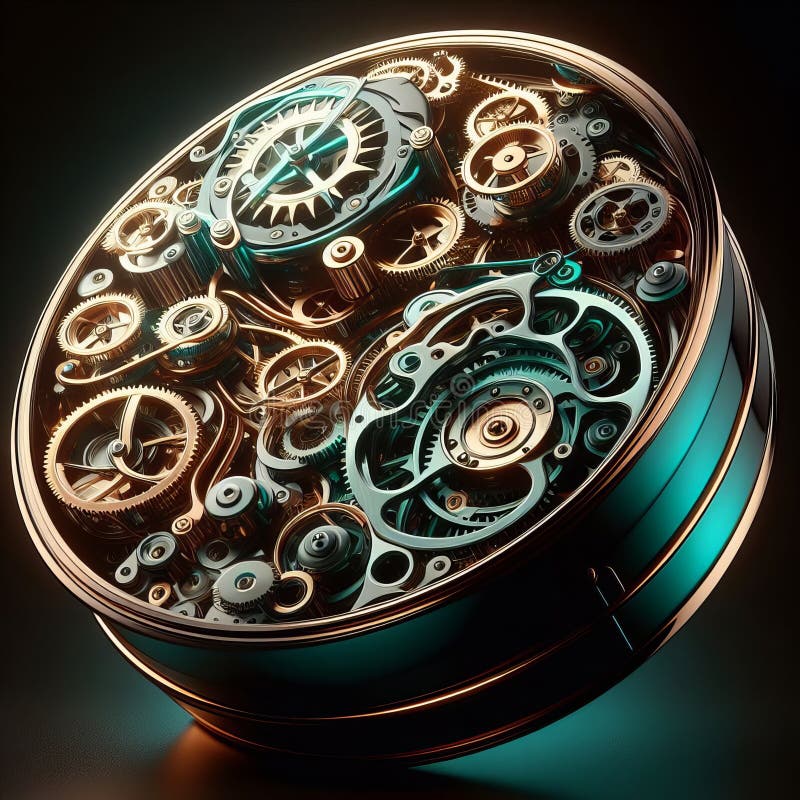 3D Rendered Mechanical Hemisphere Stock Illustration - Illustration of ...