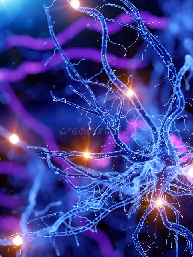 Active axon stock illustration. Illustration of dendrites - 5563548