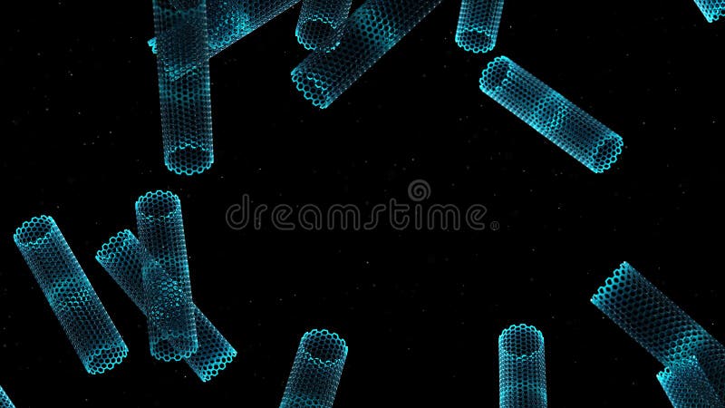 Floating graphene tubes stock illustration. Illustration of floating ...
