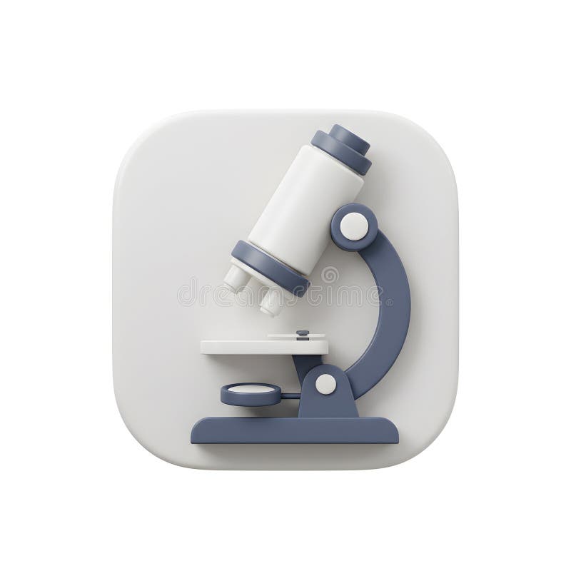 3D Rendered Microscopic Icon: a Sleek and Modern Design for Science and ...