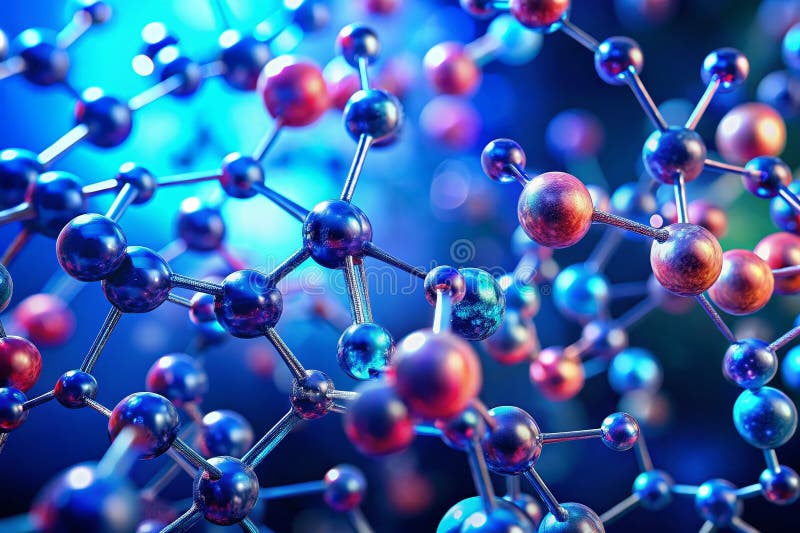 3D Rendered Microscopic Molecular Landscape a Stunning Visual of the ...