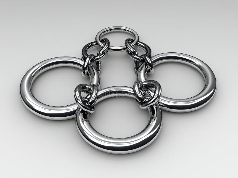 A 3D Rendered Mockup of a White Metal Square Key Chain, Viewed from the ...