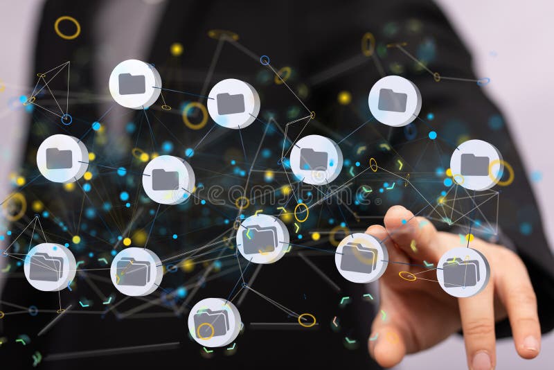 3D Rendered Model of Actionable Analytics Connecting People on the ...