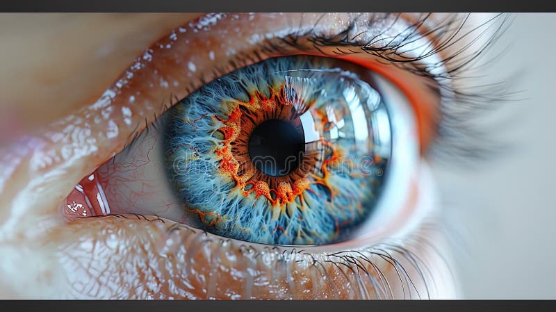 3D-rendered Model of the Eye, Providing a Three-dimensional View of Its ...