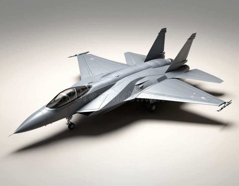 3D-rendered Model of a Fighter Jet, Designed with Clean, Sharp Edges ...