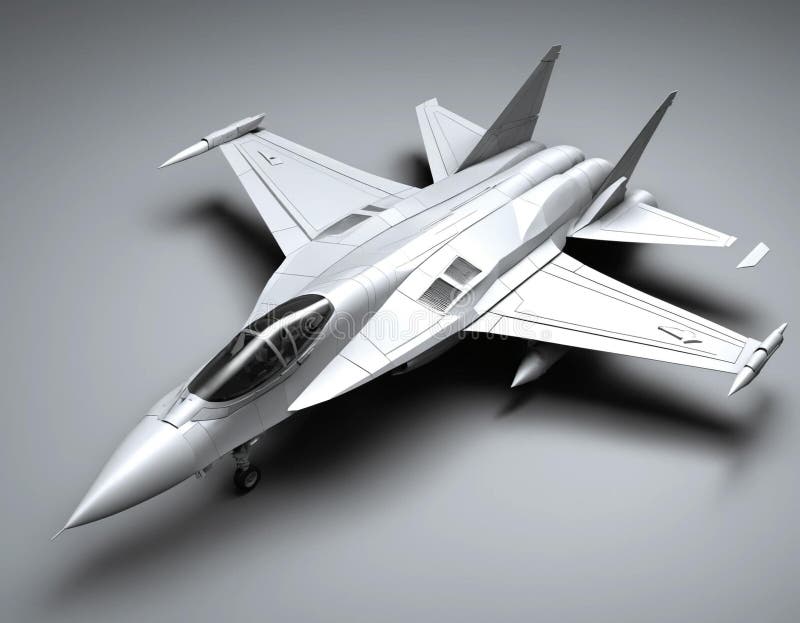 3D-rendered Model of a Fighter Jet, Designed with Clean, Sharp Edges ...