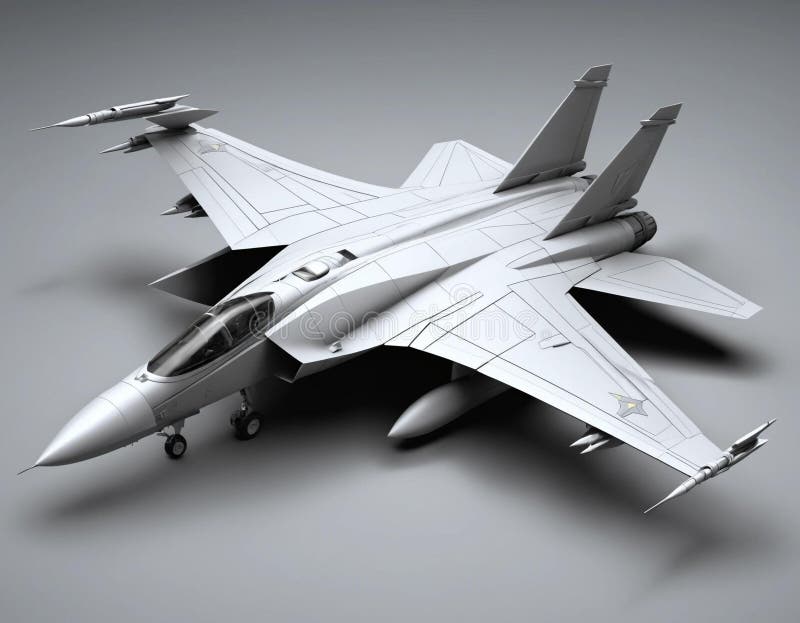 3D-rendered Model of a Fighter Jet, Designed with Clean, Sharp Edges ...
