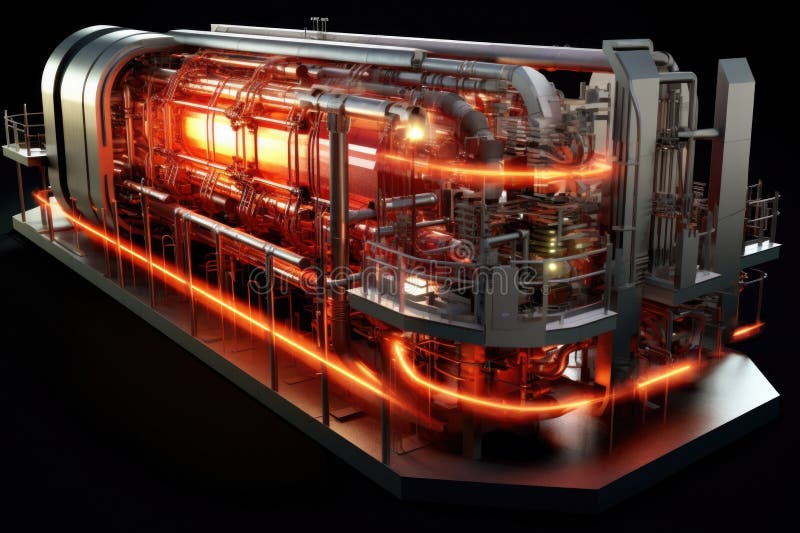 3d Rendered Model Of A Particle Accelerator Stock Illustration Illustration Of Technology