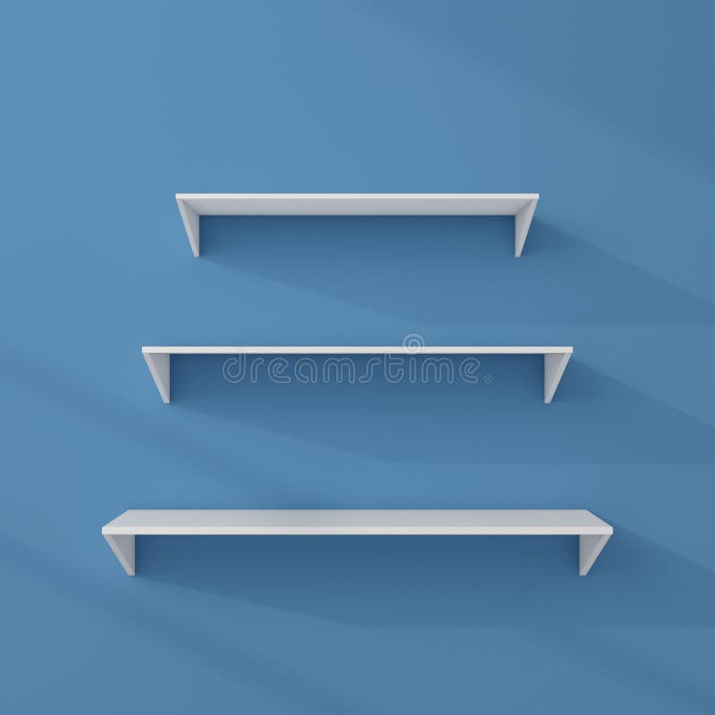 3d rendered modern shelves stock illustration. Illustration of square ...
