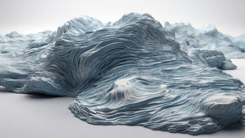 3D Rendered Mountainous Landscape with Layered Textures Stock ...