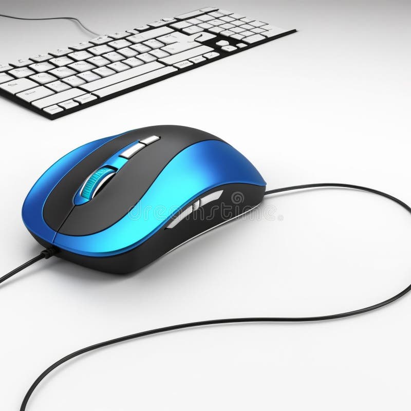 3d Rendered Mouse Over White Background Generative Ai Stock ...