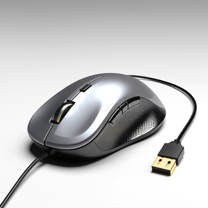 3d Rendered Mouse Over White Background Generative Ai Stock ...
