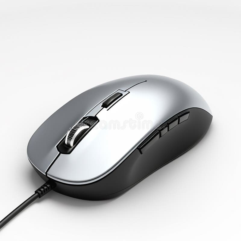 3d Rendered Mouse Over White Background Generative Ai Stock ...