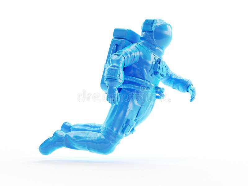 An abstract blue astronaut stock illustration. Illustration of object ...
