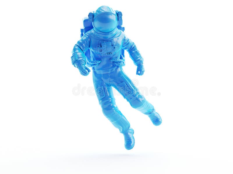 Blue Astronaut Isolated stock illustration. Illustration of person ...