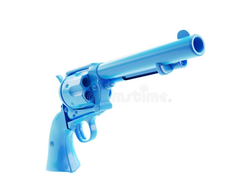 An abstract blue revolver stock illustration. Illustration of still ...
