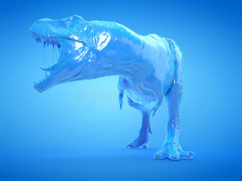 An abstract blue t-rex stock illustration. Illustration of jurassic ...