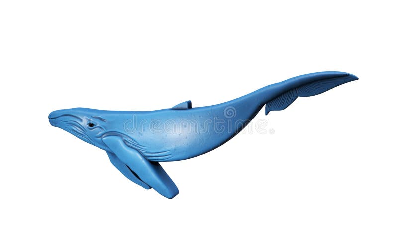 3d Rendered Object Illustration of an Abstract Blue Whale Stock ...