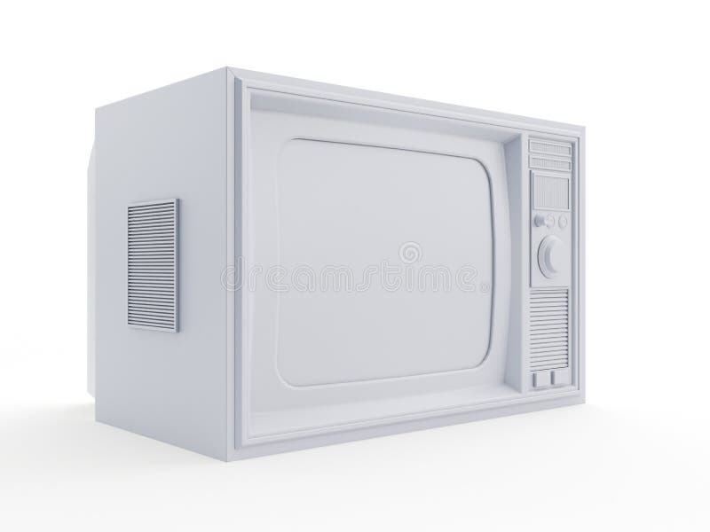 N Abstract White Old Television Stock Illustration - Illustration of ...