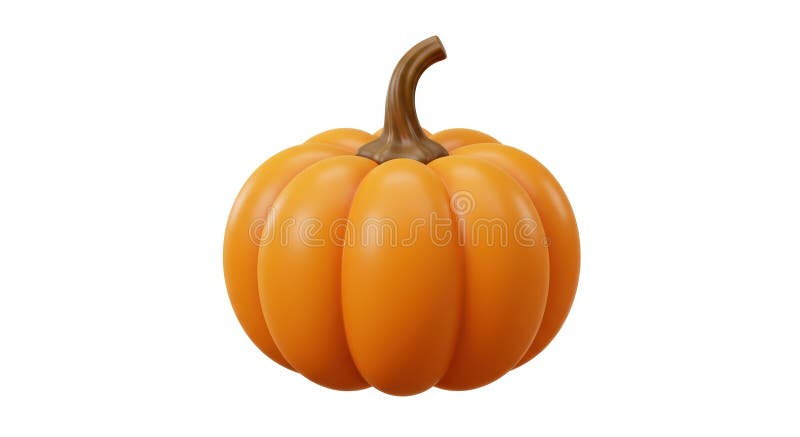 3D Rendered Orange Pumpkin stock illustration. Illustration of ...