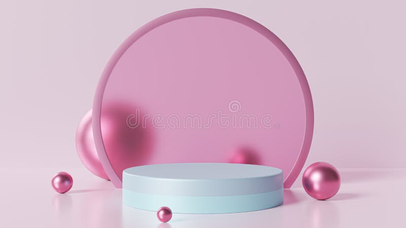 3d Rendered. Pedestal for Display, Pedestal or Platform, Blank Product ...