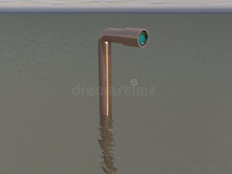 Periscope of Submarine. Military Weapon View. Sea Battle. Warship Image ...