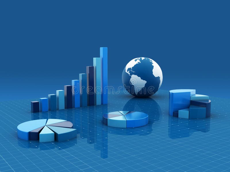 3d Rendered Pie Chart Business Concept on Color Background Stock ...